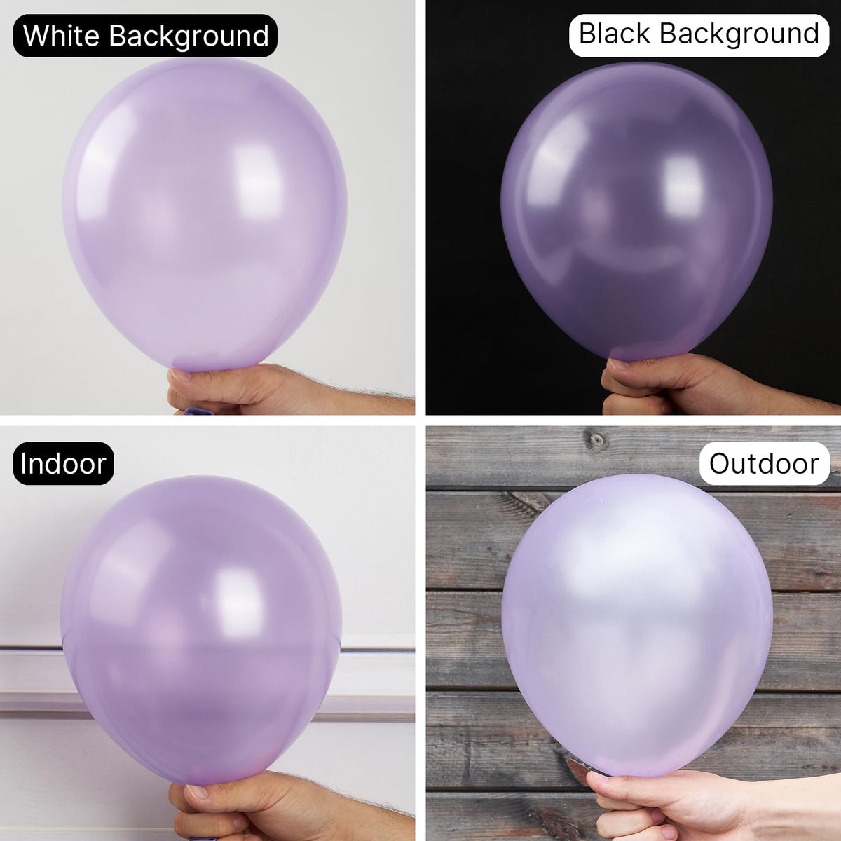 PartyWoo Lavender Balloons 138 pcs Different Sizes Pack of 18 12 10 5