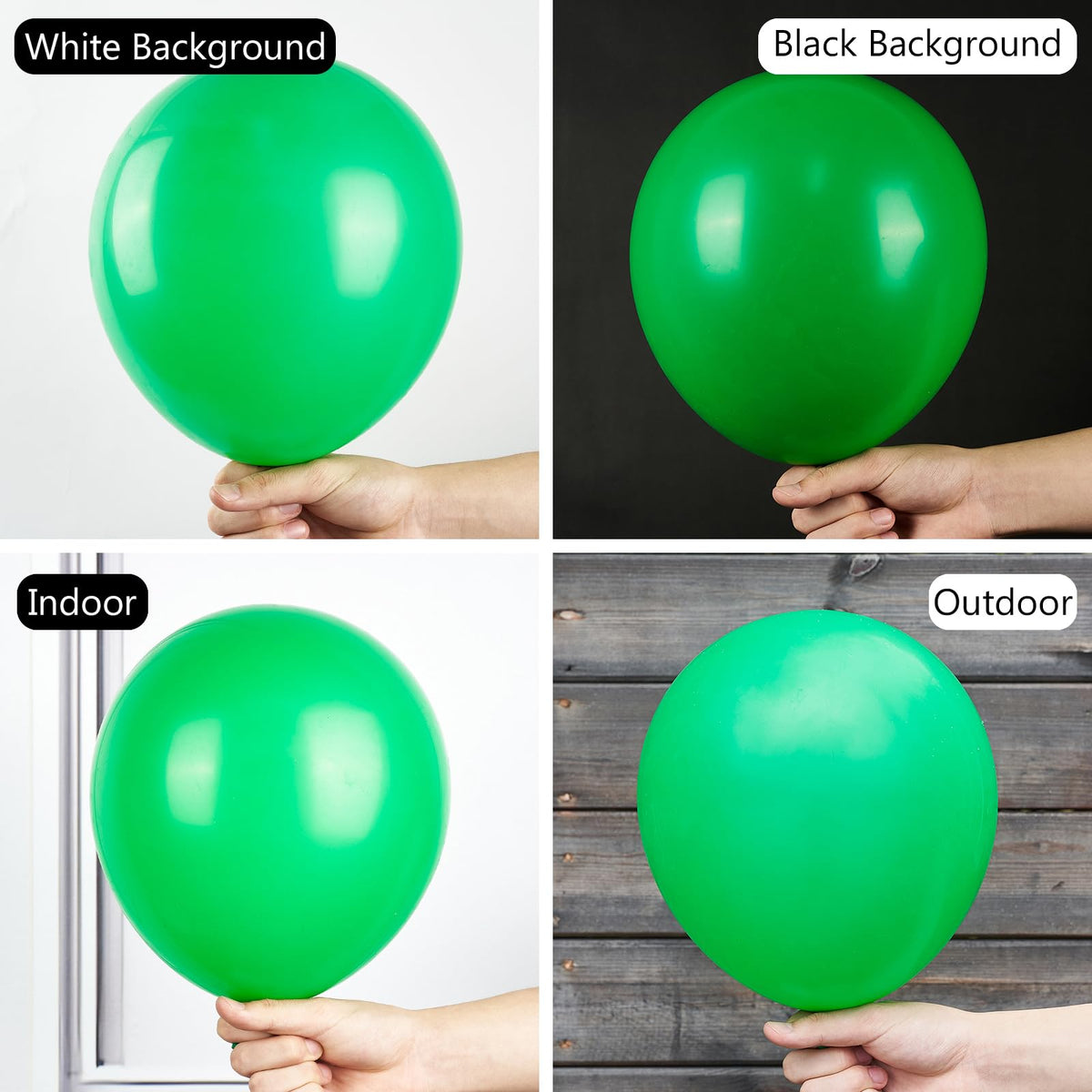 PartyWoo Malachite Green Balloons, 100 pcs Clover Green Balloons Diffe