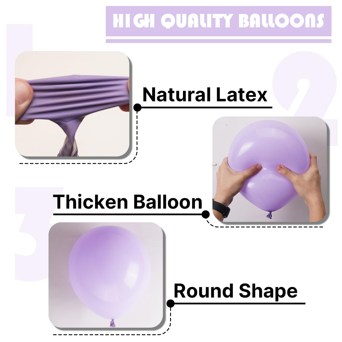 Macaron Purple-Q10 Balloons Arch Kit Garland 100pcs (5/10/12/18 inch ...