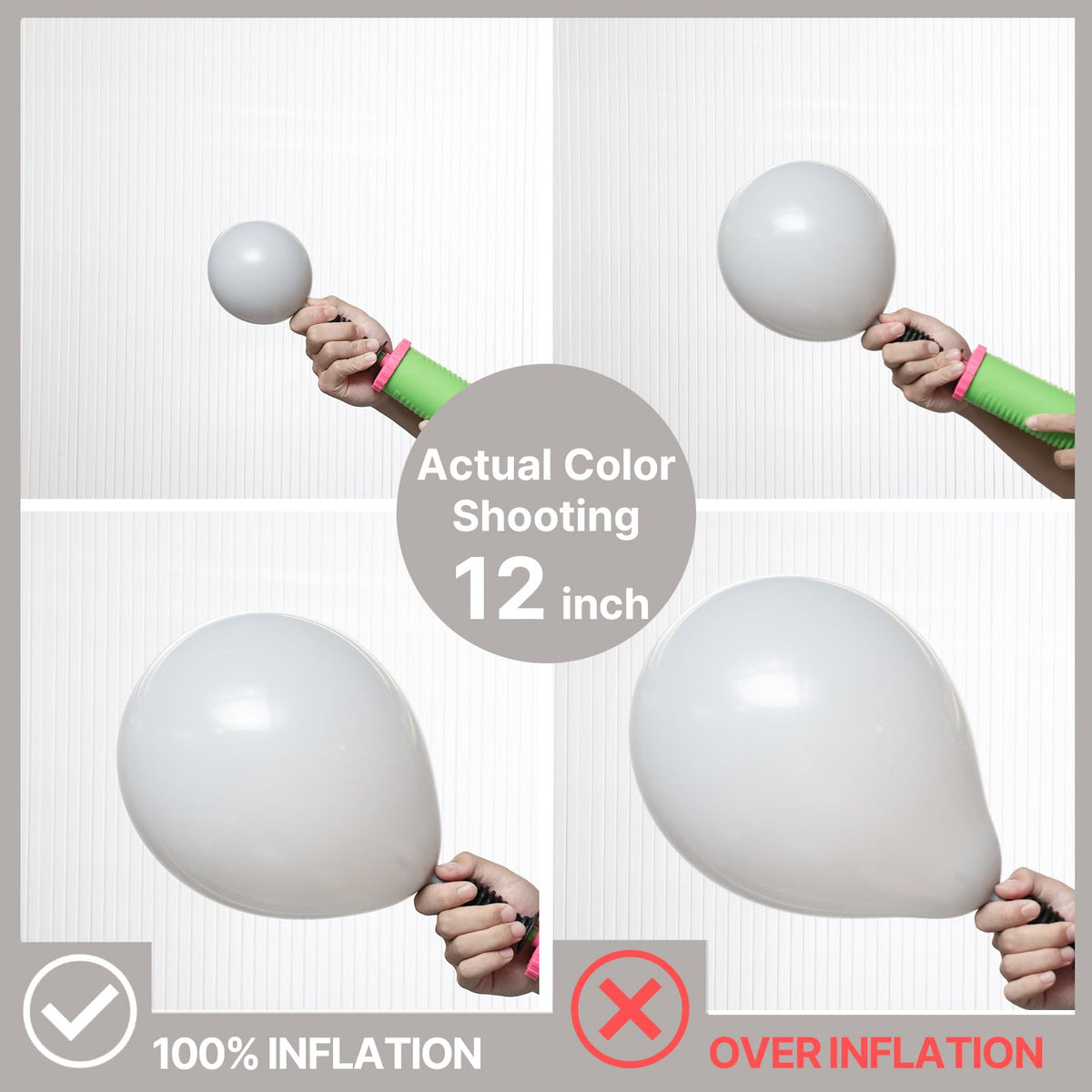 PartyWoo Grey Balloons 50pcs 12 Inch Light Pastel Pale Gray Latex Heli