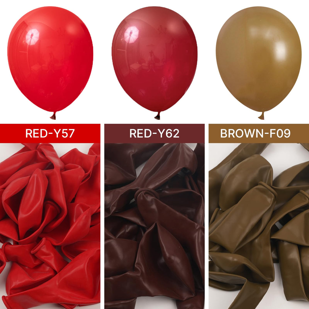 PartyWoo Burgundy Balloons 50pcs 5 Inch Small Dark Chestnut Red Maroon